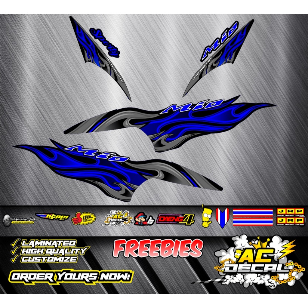 Yamaha MIO Sporty/Soulty/Mio 1 FLame Decal | Shopee Philippines