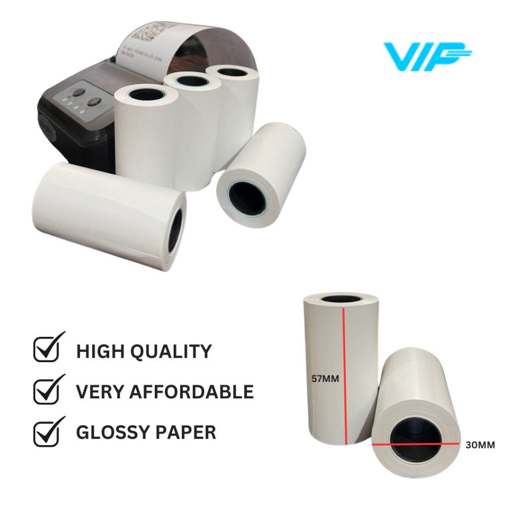 Thermal Paper Roll 57MM x 30MM Smallcore or Coreles 100 pcs | Shopee ...
