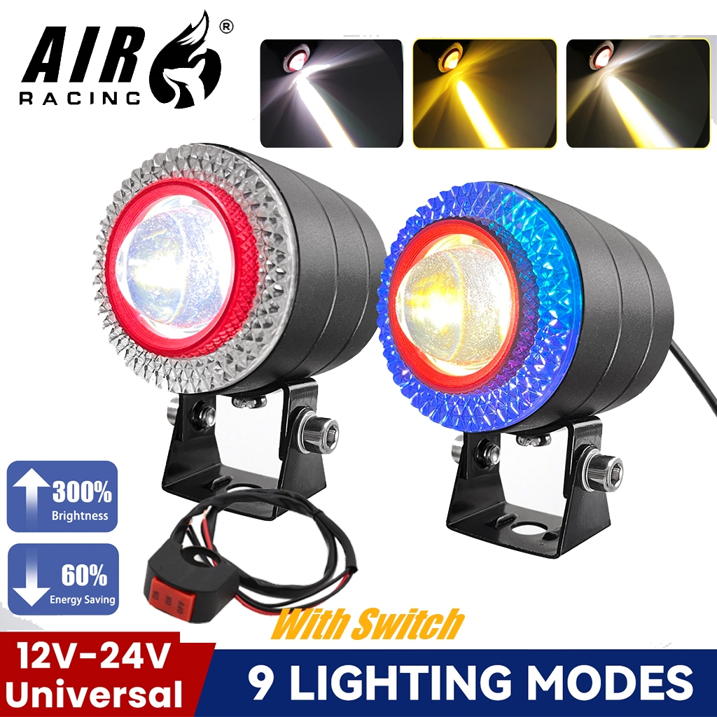 Car modification front fog light super bright aperture angel eye light ...