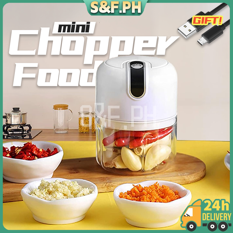 S&F Electronic Mini Food Chopper Kichen Portable Blender Veggie Chopper ...