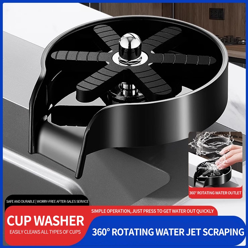 Kitchen Sink Cup Rinser ABS Plastic Household Automatic High Pressure ...