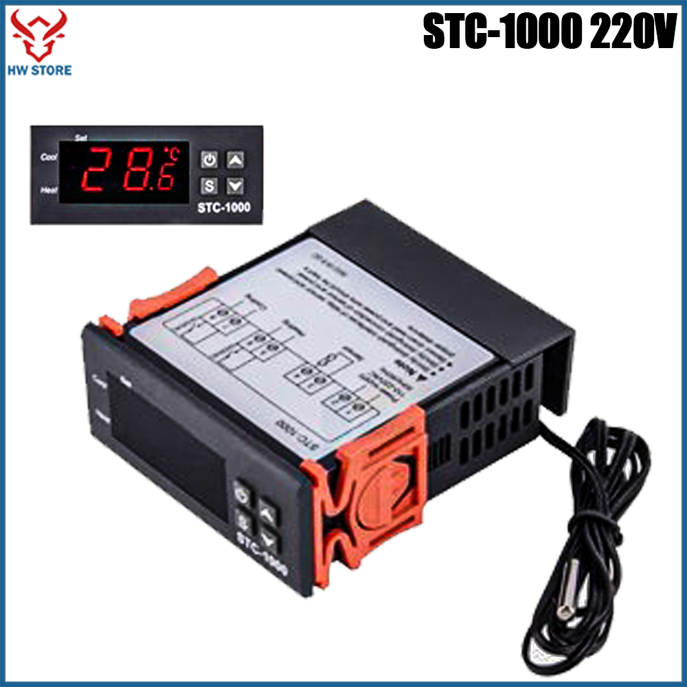 220V Digital STC-1000 Temperature Controller Thermostat Sensor | Shopee ...