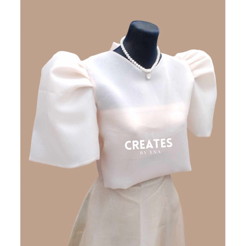 Modern Filipiniana Camisa in Taiwan Jusi Double Ribbon | Shopee Philippines