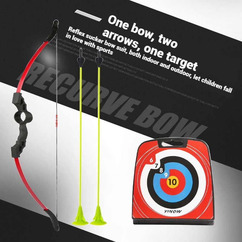 Children'S Bow Set With Suction Arrows Red Blue Optional Outdoor ...