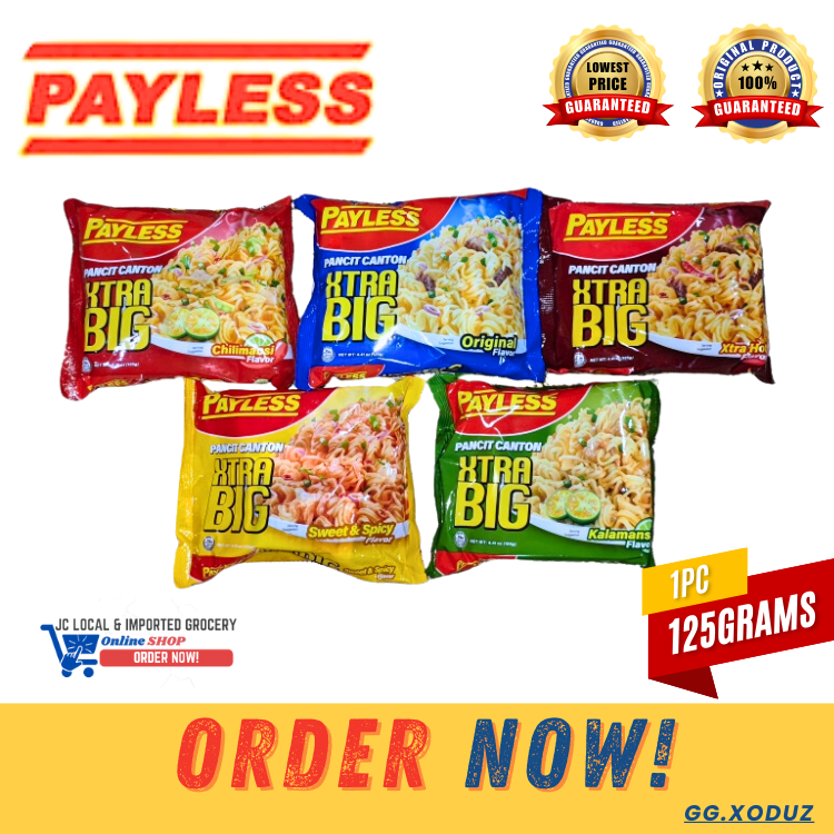 PAYLESS Pancit Canton Xtra Big All Flavors - 125grams (Halal Certified ...