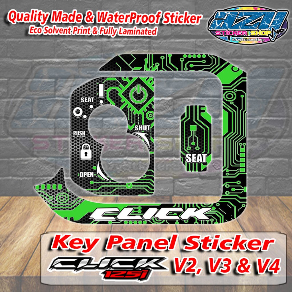 key panel sticker honda click 125i v2 v3 v4 full key cover protector ...