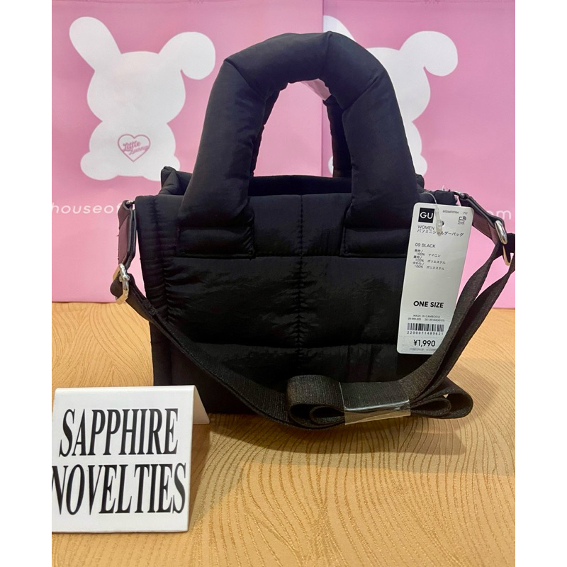 GU MINI PUFF SHOULDER BAG BLACK BY UNIQLO IMPORTED FROM JAPAN ...