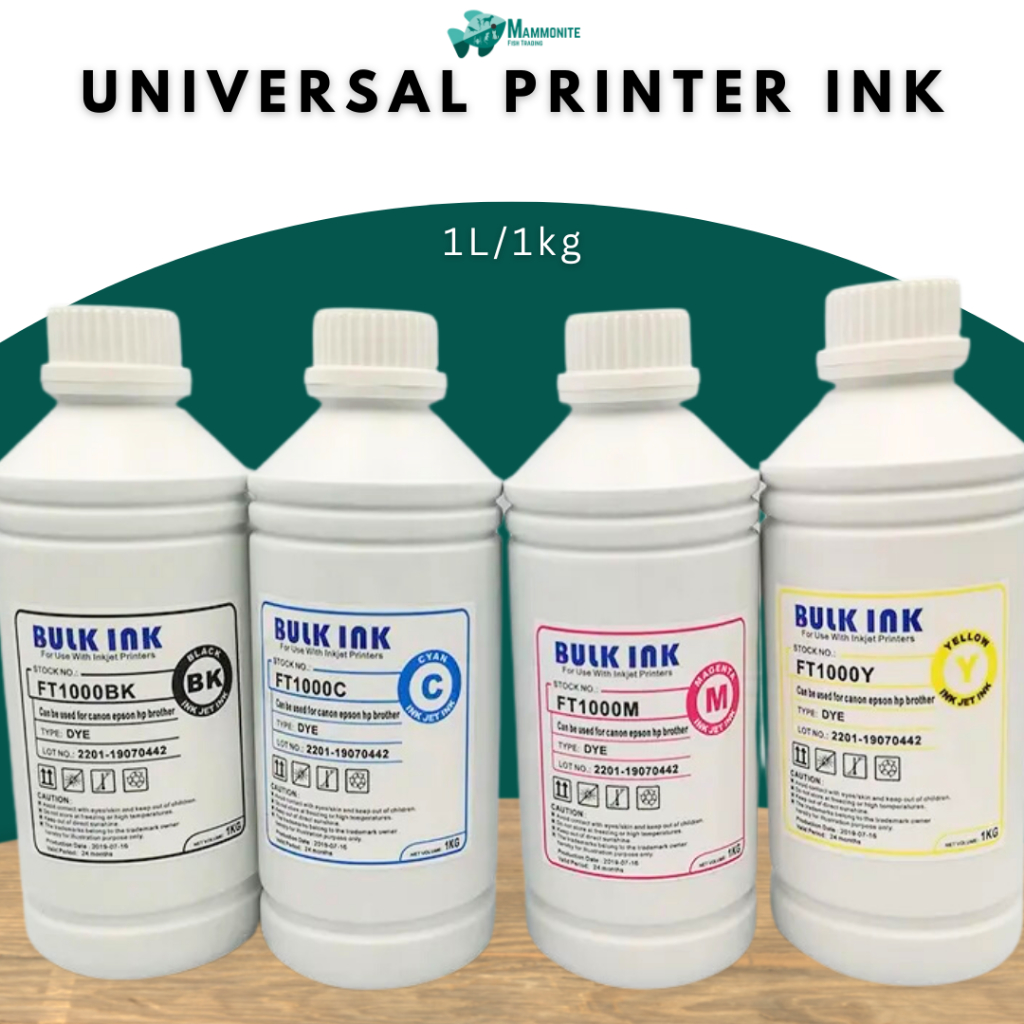 Universal Printer Ink for Canon Epson Hp Brother 1kg/1L | Shopee ...