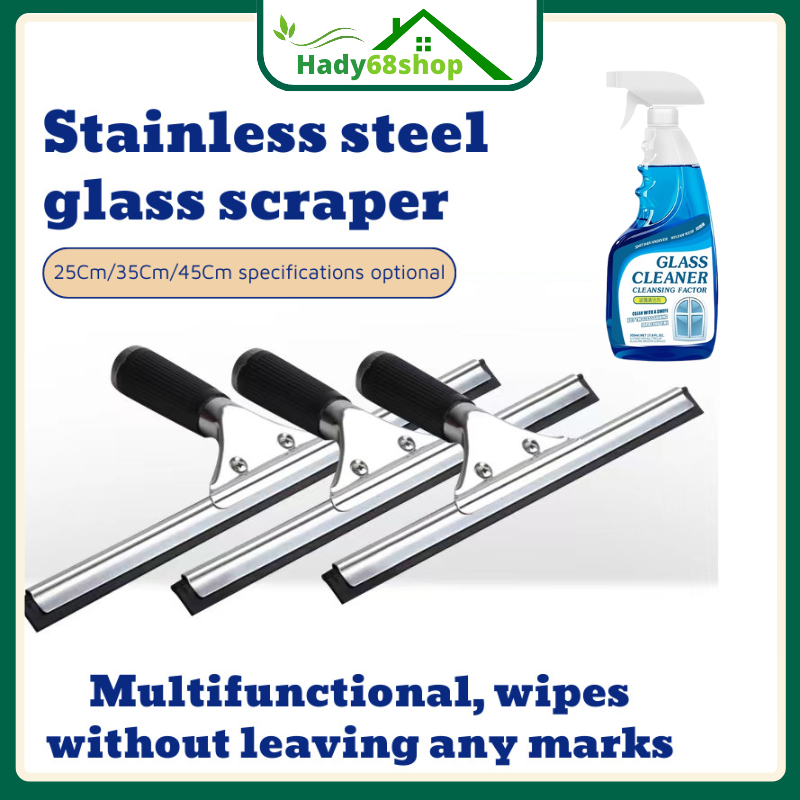 Stainless Steel Window Glass Cleaner Wiper Water Scraper Squeegee for ...
