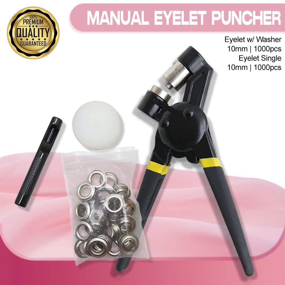 10mm Handheld Manual Eyelet Puncher & 10mm Eyelet with Partner | Shopee ...