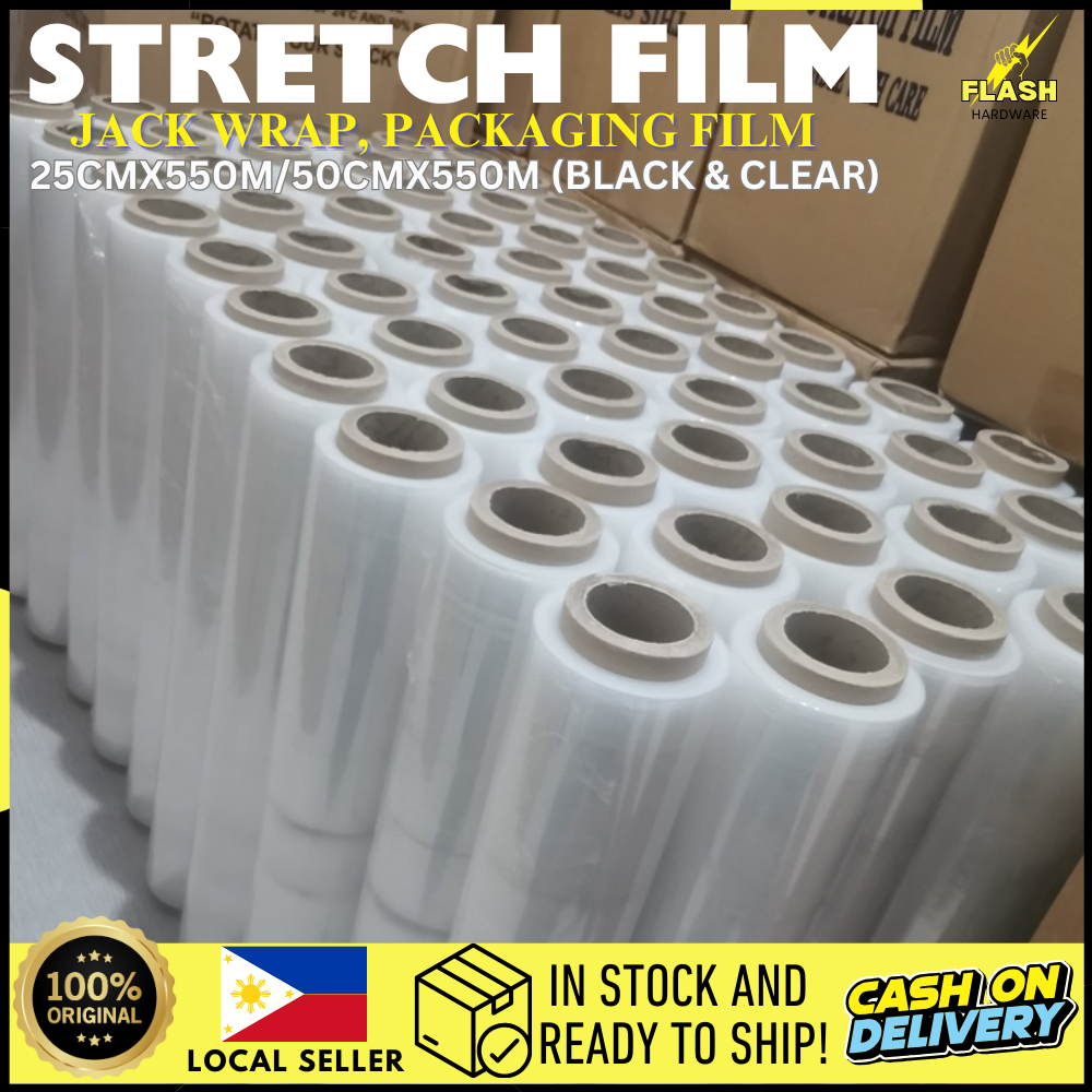 Jack Wrap Stretch Film Packaging Wrap Film Wrap Clear and Black 20 ...