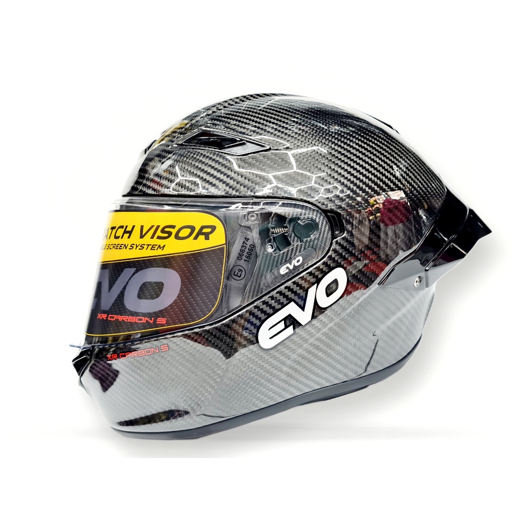 EVO XR Carbon Mono Visor Full Face Helmet with Free Clear Lens | Shopee ...