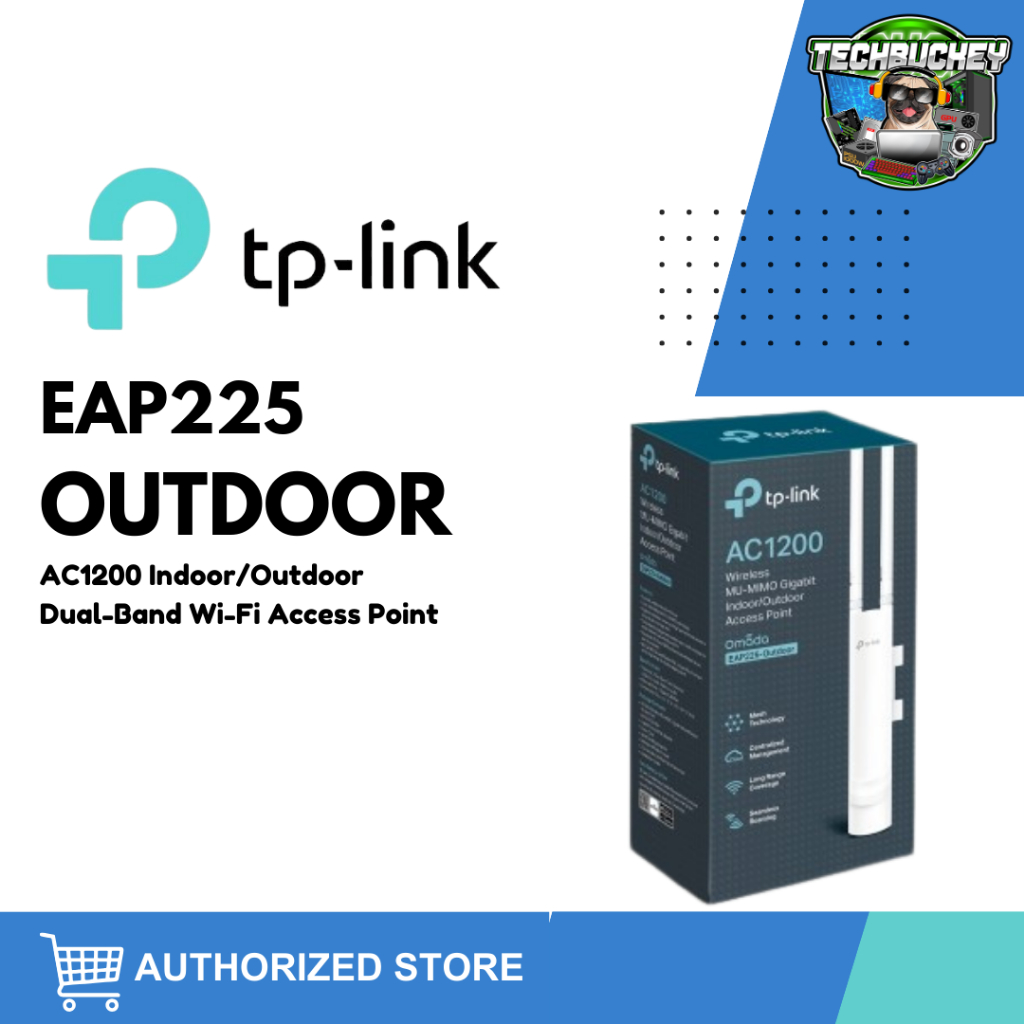 TP-Link EAP225 Outdoor AC1200 Wireless MU-MIMO Gigabit Indoor/Outdoor ...