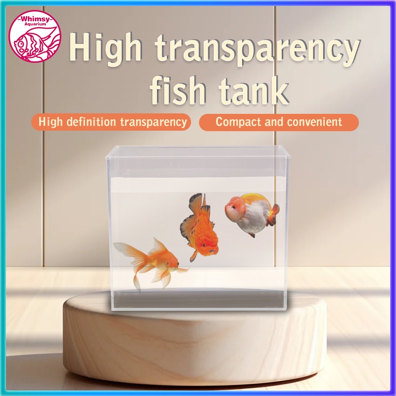 Mini Aquarium High-definition Glass Tabletop Ornaments Pearl Decorated ...