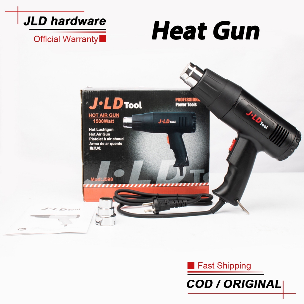 JLD Heat Gun Hot Air Plastic Sealer Heavy Duty Fast Heating Portable ...