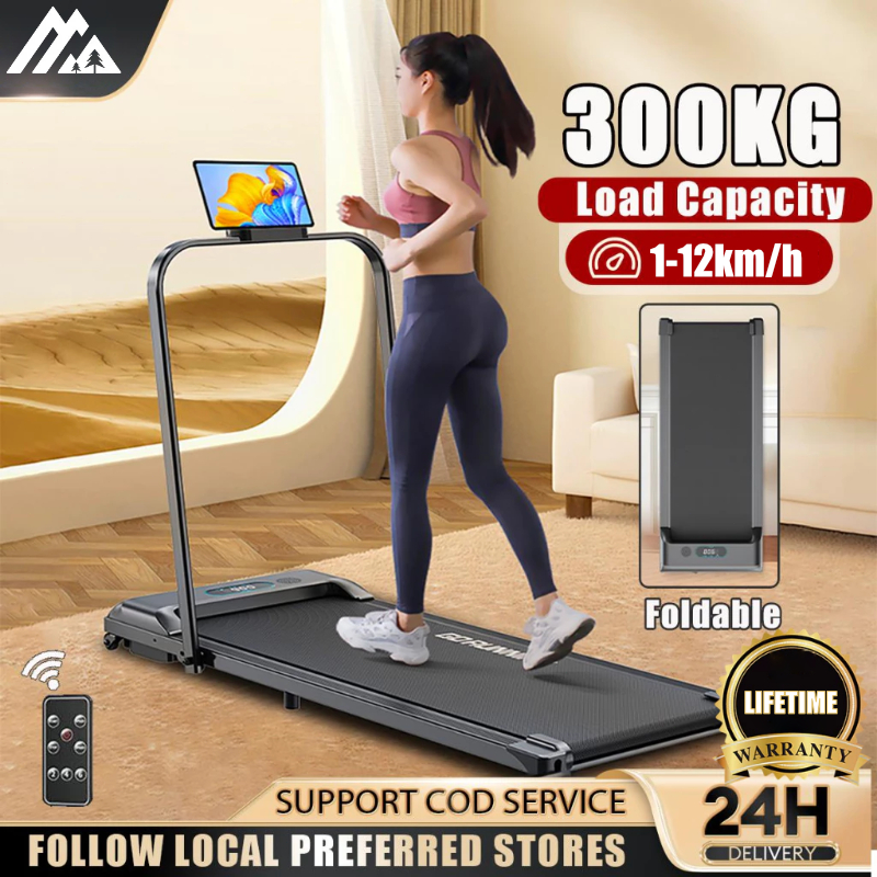 3.5HP Electric Treadmill Foldable Flat Treadmill 1-14KM/H Folding ...