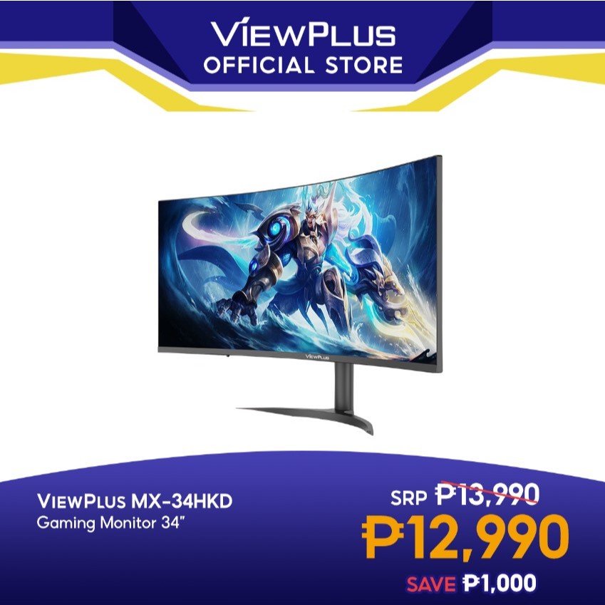 Viewplus MX-34HKD 34" 165hz Gaming Monitor | Shopee Philippines