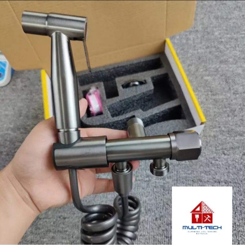 bidet 3 in 1 two way valve, flexible hose, spray gun + teplon ...