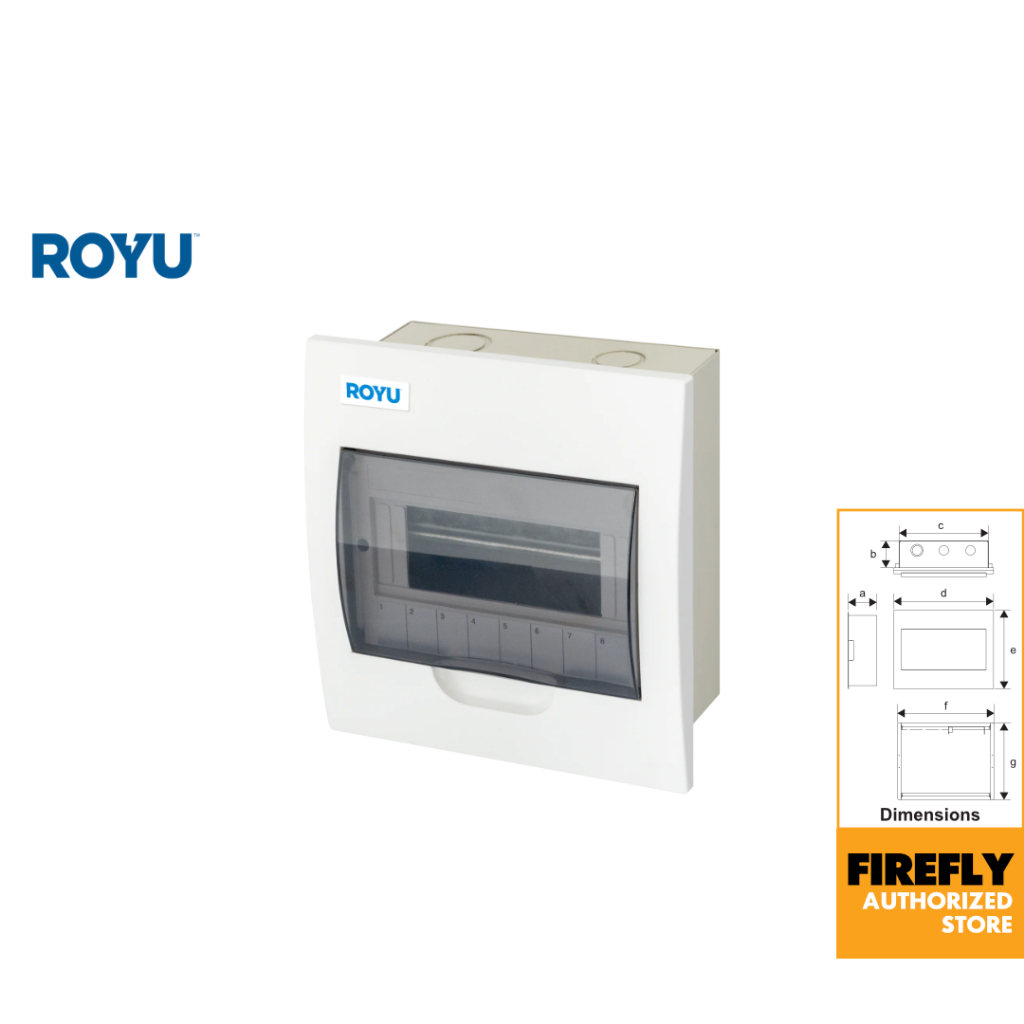 Royu Flush Type Metal Base Panel Box Distribution Box with Busbar MCB ...
