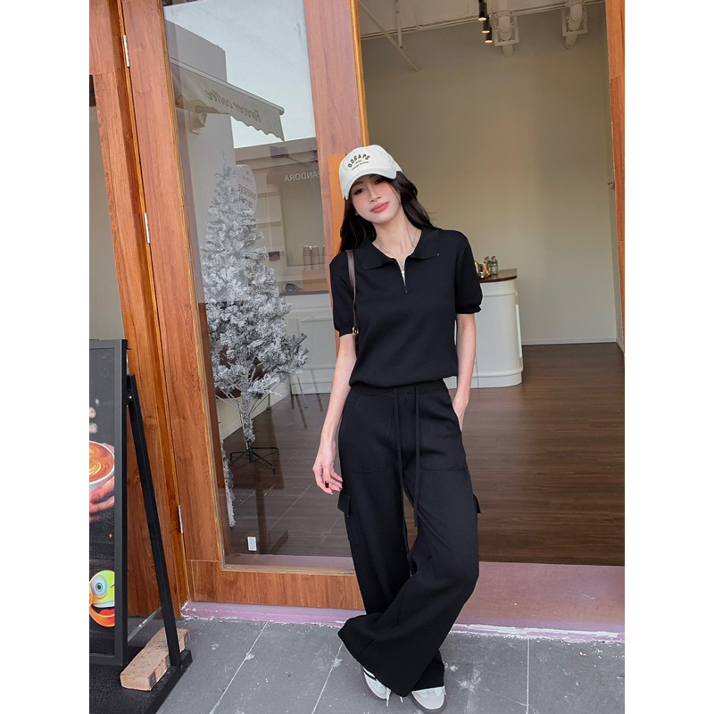 Only.Fashion Knitted Terno Pants #2503 | Shopee Philippines