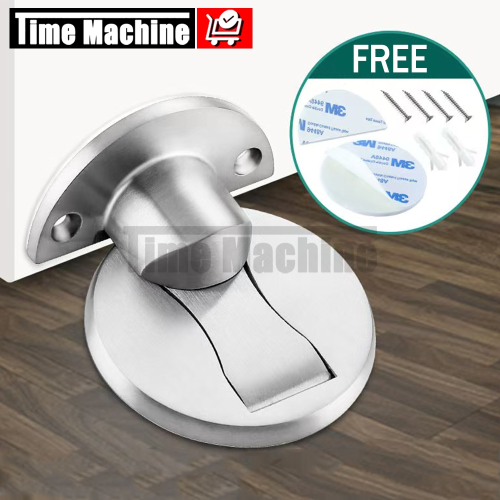 304 Stainless Magnetic Door Stopper Anti-Collision Floor Metal Doorstop ...