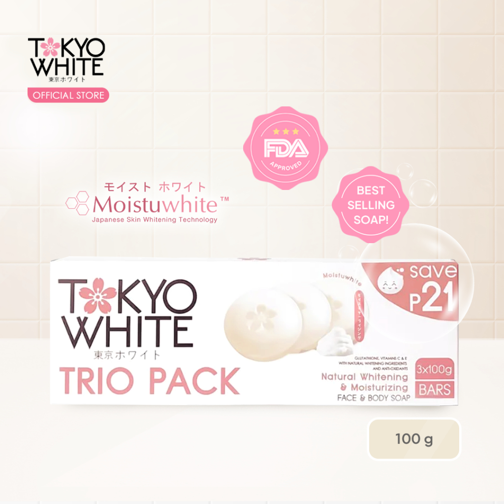 Tokyo White Trio Pack Moistuwhite Face and Body Soap | Shopee Philippines