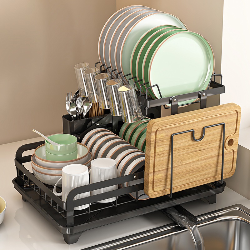 Kitchen supplies dish drain rack kitchen storage rack plate rack dish ...
