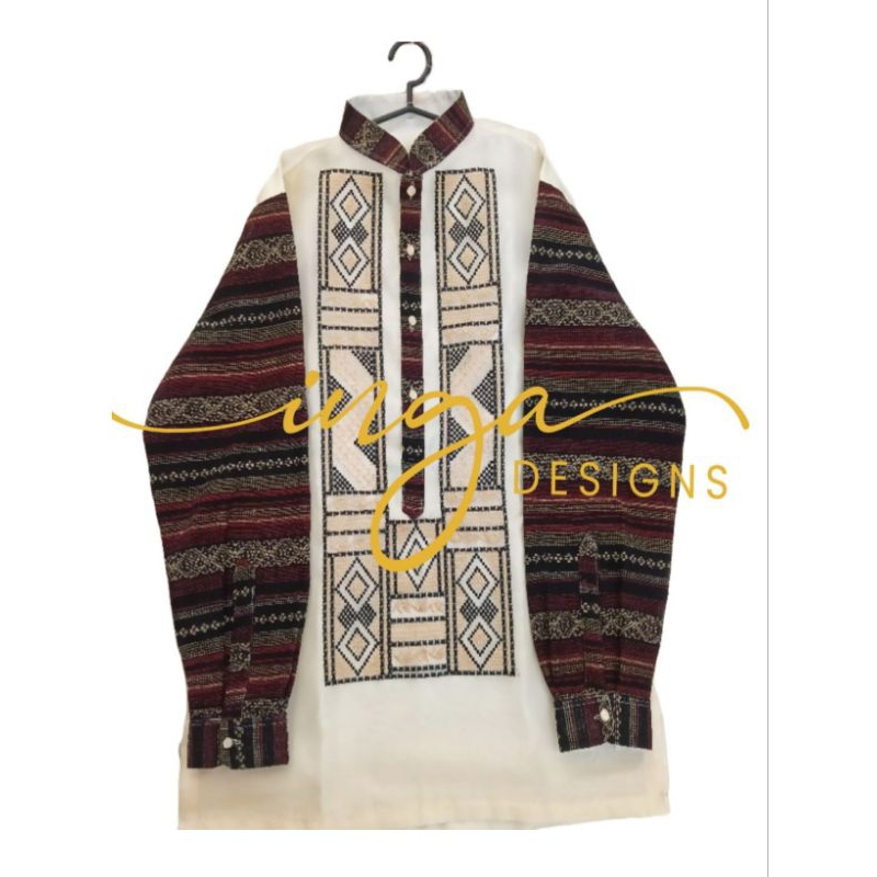 (NT Maroon) Modern Barong Tagalog Men’s Wear | Shopee Philippines