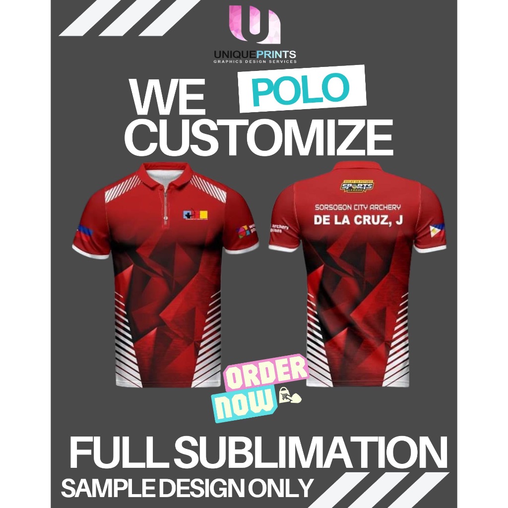 FULL SUBLIMATION POLO (Customized!) | Shopee Philippines