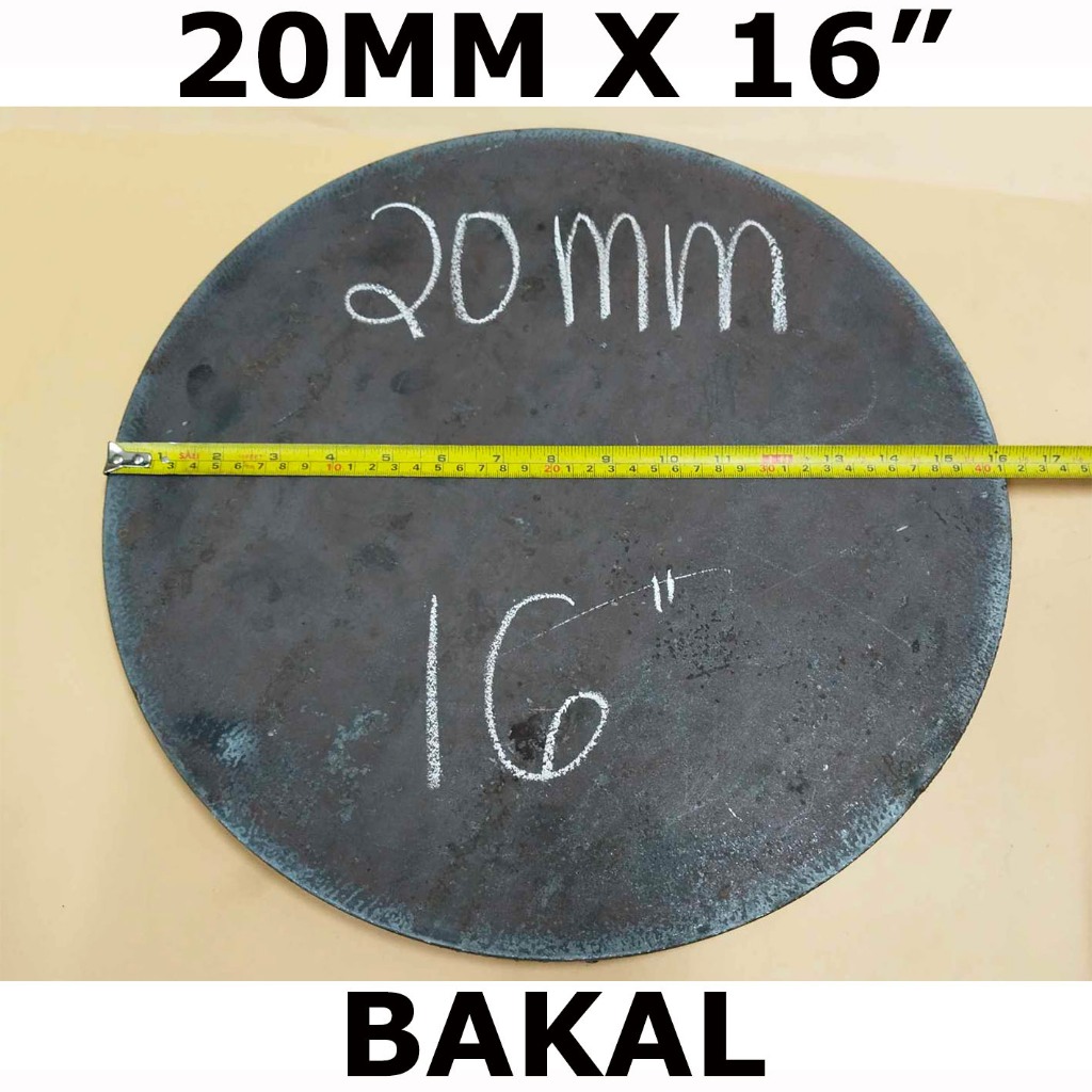 MS BASE PLATE 20MM X 16" MILD STEEL CIRCLE === BAKAL BILOG 20MM X 16 ...