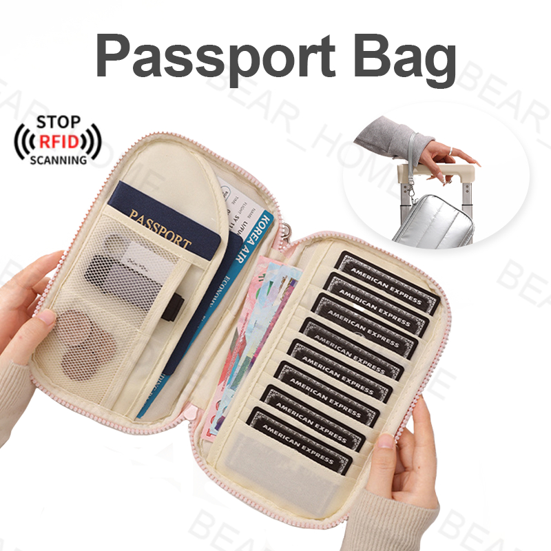 RFID Travel Passport Bag Waterproof Passport Holder Handbag Holder ...