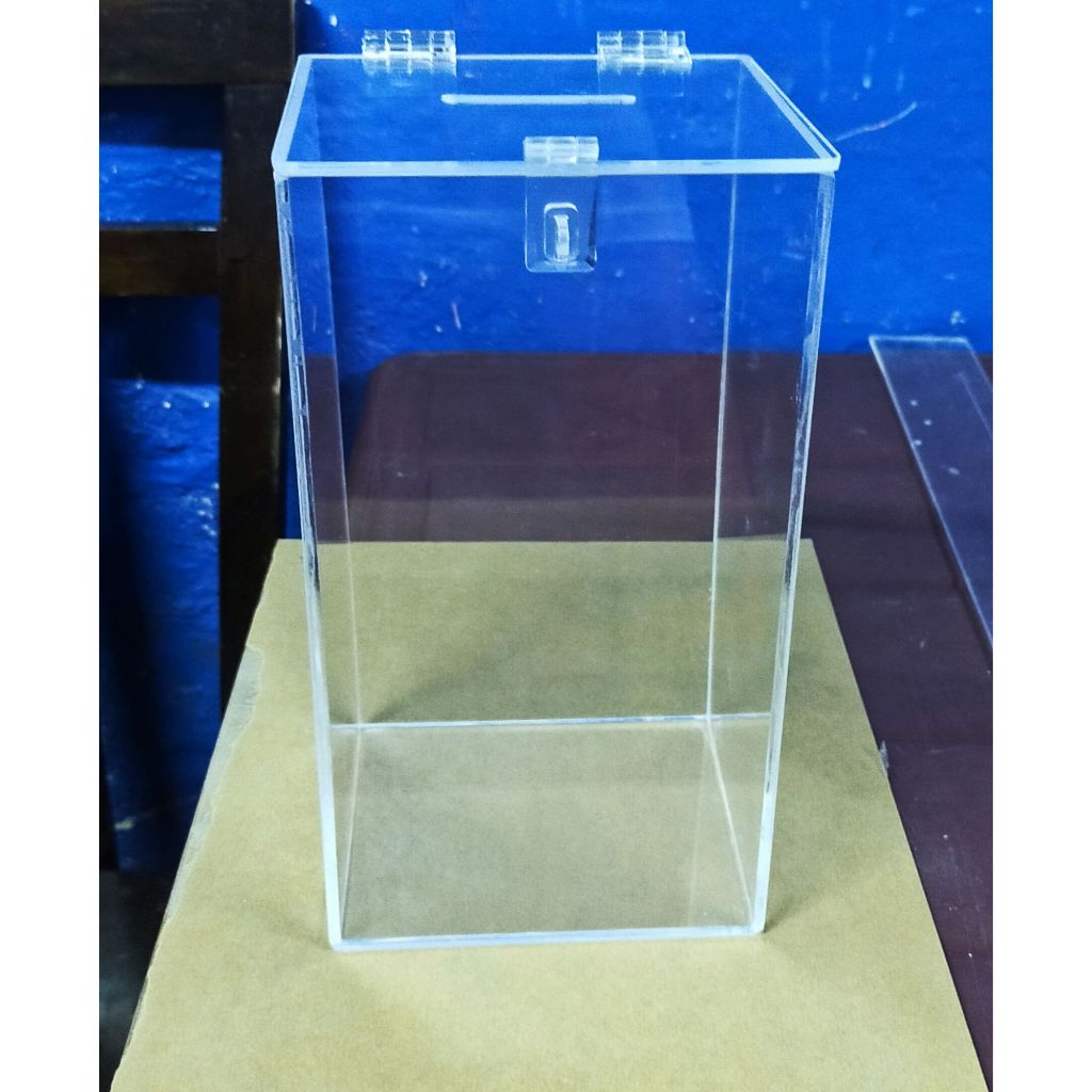 6x6x10 Inches Acrylic Alkansya / Transparent Tipbox / Display Box ...