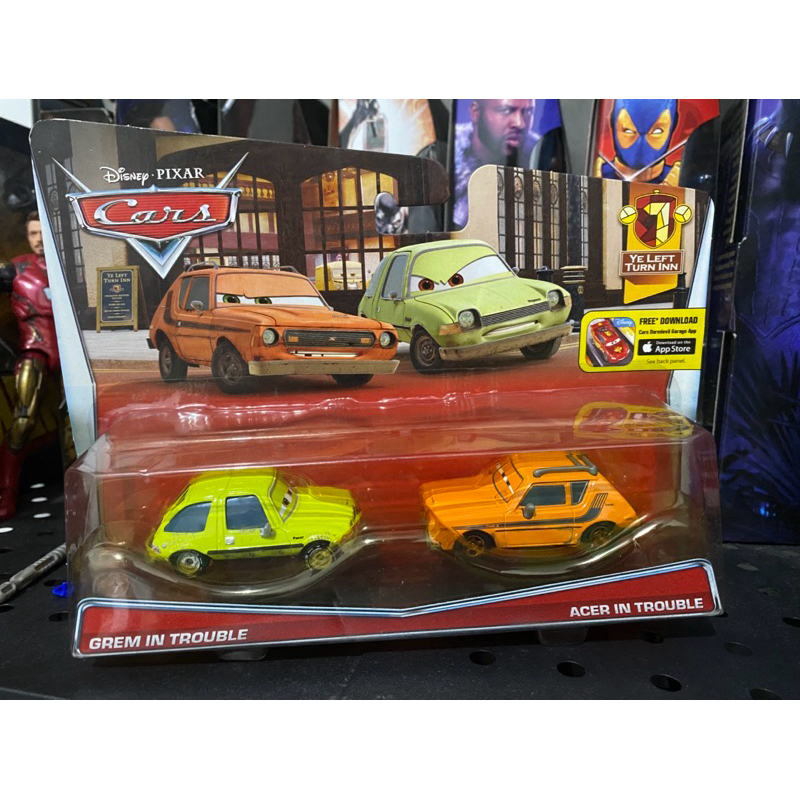 Disney Pixar Diecast Cars by Mattel - 2 Pack Grem and Acer in Trouble ...