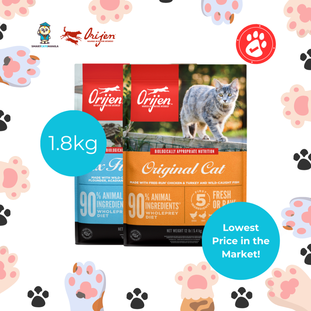 Orijen Six Fish Cat and Orijen Original Cat Food - Premium High-Protein ...