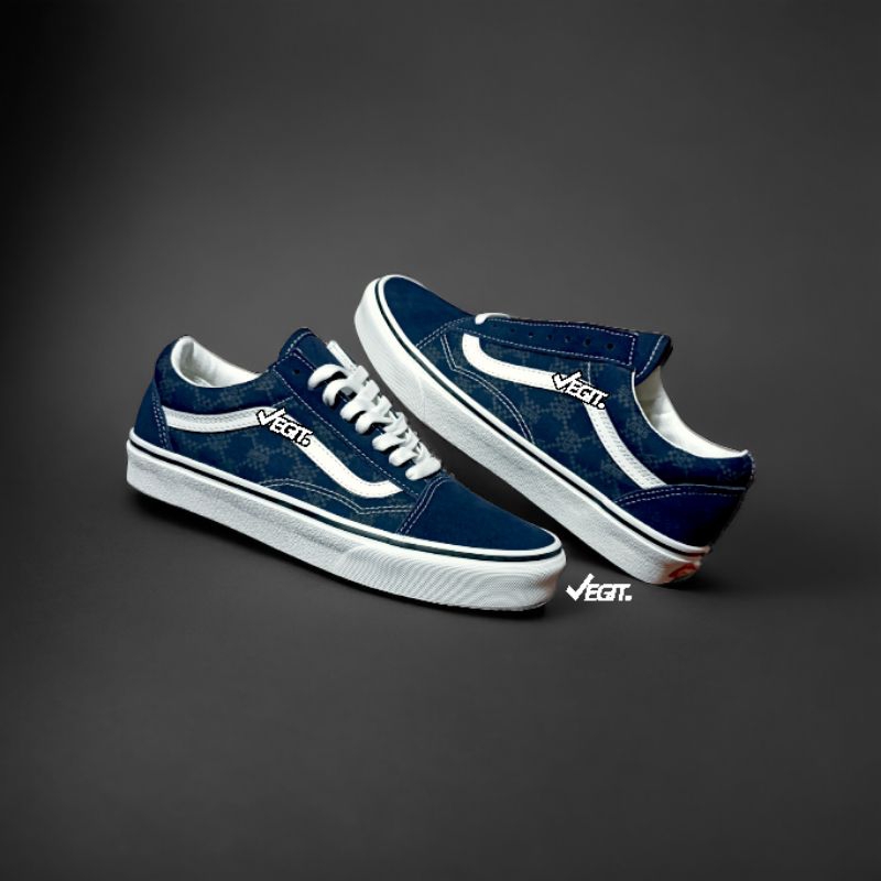 Original Vans Old Skool Monogram Parisian Night Men Shoes | Shopee ...