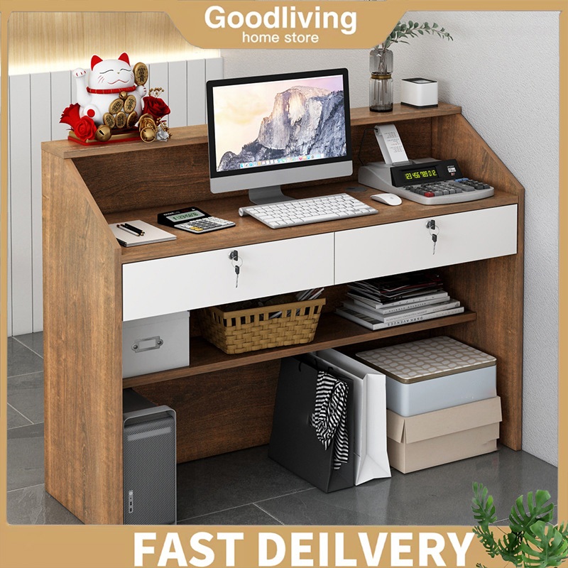 Dressing table Cashier Reception Desk Bar Counter Cashier With Drawer ...