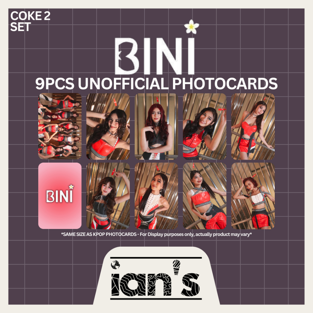 BINI COKE 2 SET PC UNOFFICIAL FANMADE P-POP PHOTOCARD (9PCS) By IAN'S ...