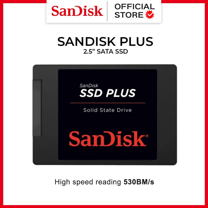 Sandisk 2.5" Solid State Drive 480GB/1TB SSD PLUS SATA III | Internal ...