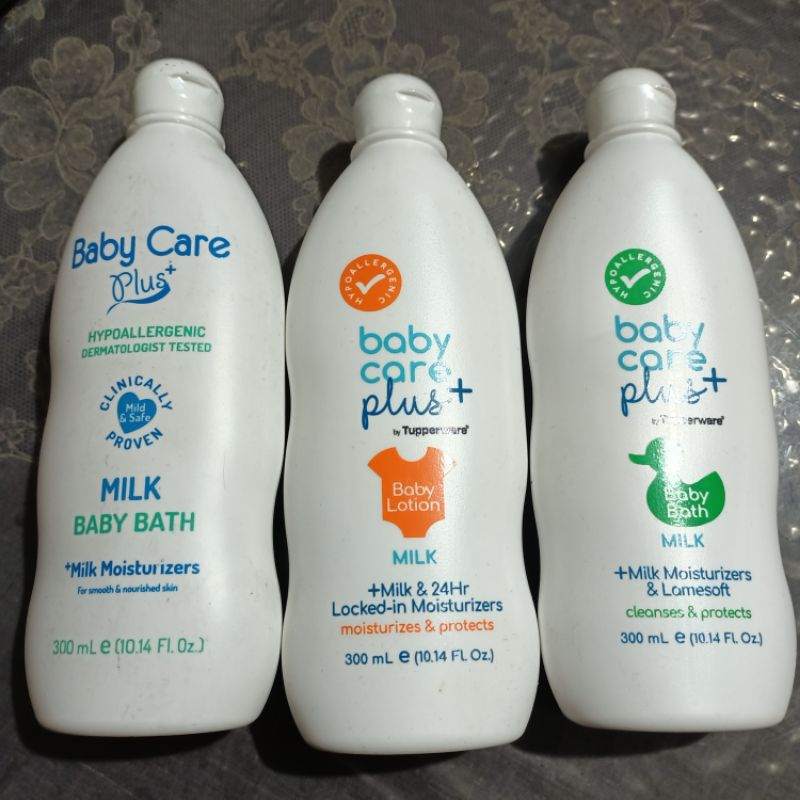 Tupperware Baby Care Plus Baby Milk Bath/Lotion/Bath 300ML | Shopee ...