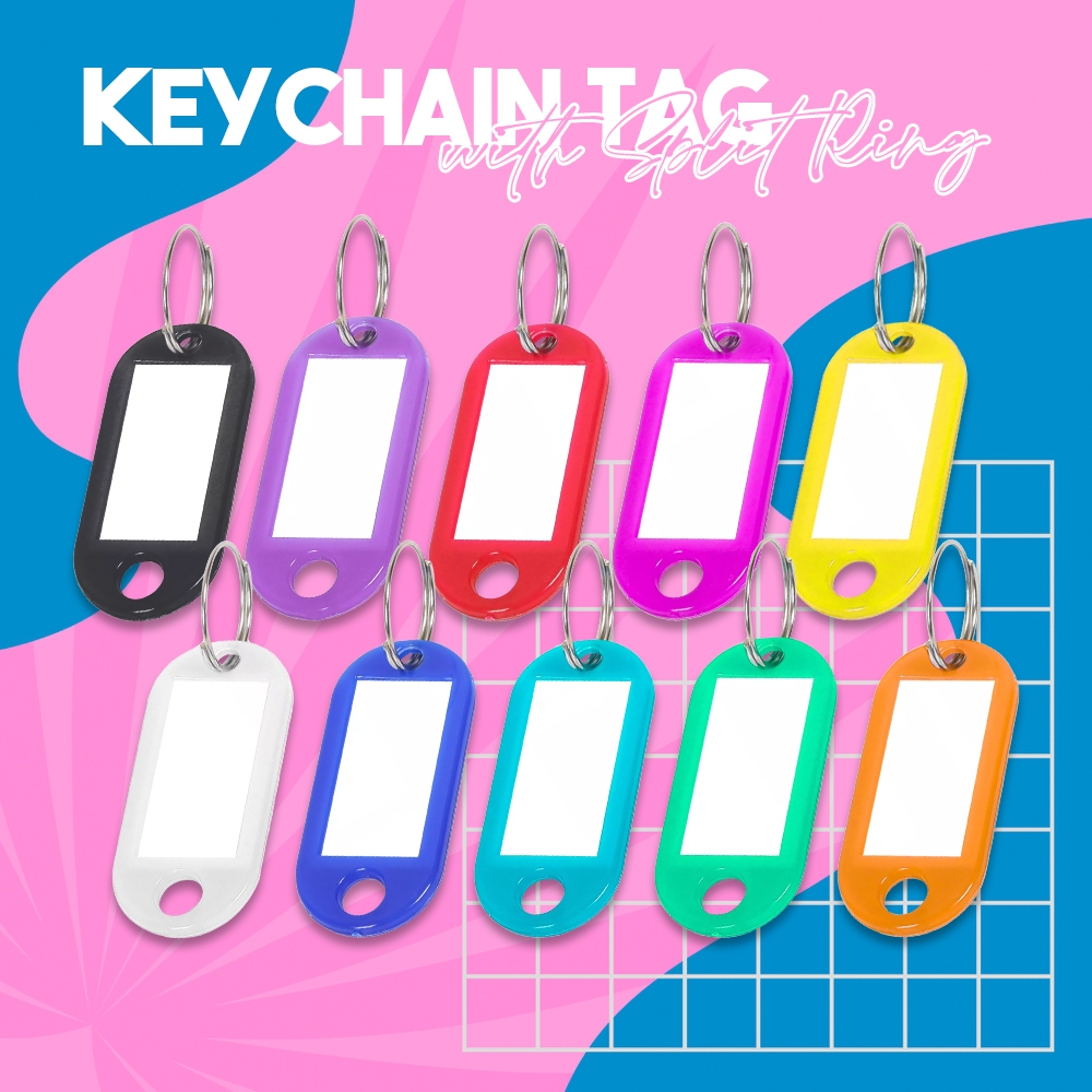 Plastic PP Key Tags with Split Ring - 50pcs | Shopee Philippines