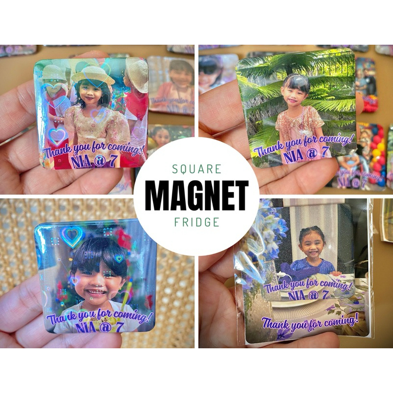 PERSONALIZED CUSTOMIZED PHOTO SQUARE FRIDGE MAGNETS | Shopee Philippines