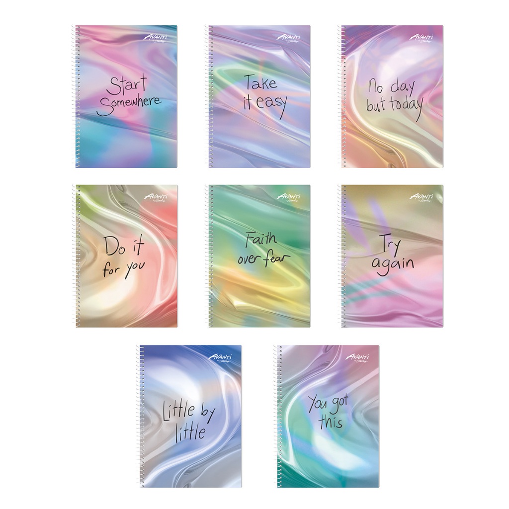 Set of 8 Avanti Metaliquify Spiral Notebook 80 Leaves | Shopee Philippines