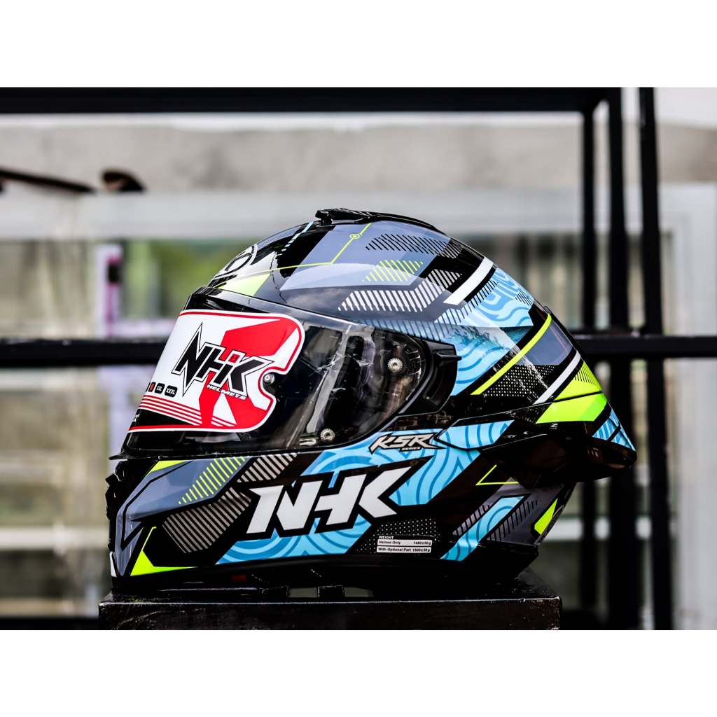 NHK HELMET K5R SPEED LIGHT BLACK BLUE GLOSSY | Shopee Philippines