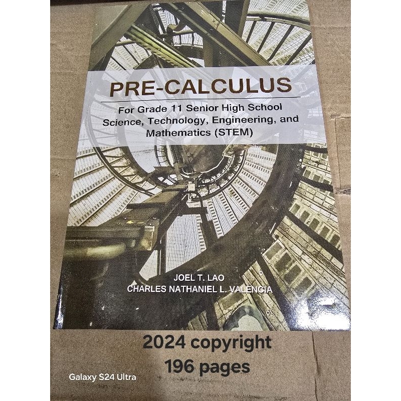Pre-Calculus For Grade 11 By. Joel T. Lao | Shopee Philippines