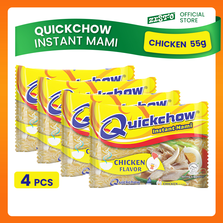 Quickchow Instant Mami Chicken (4 x 55g) | Shopee Philippines