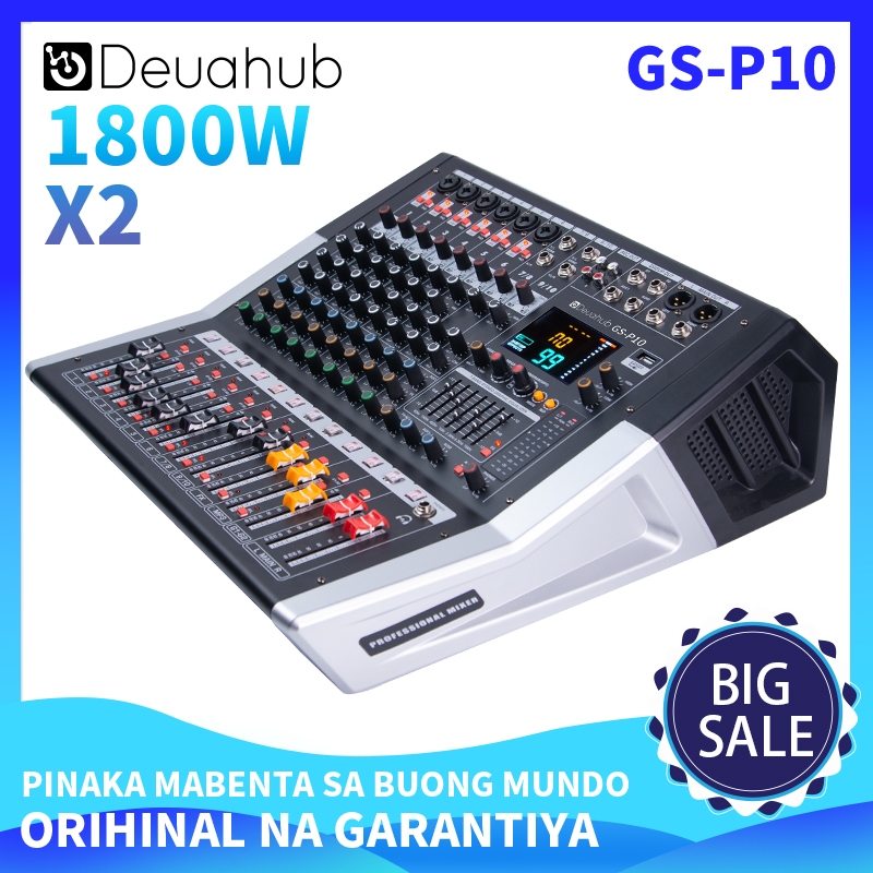 Deuahub GS-P10 Professional Audio Mixer 10 channel UHF mikropono Built ...