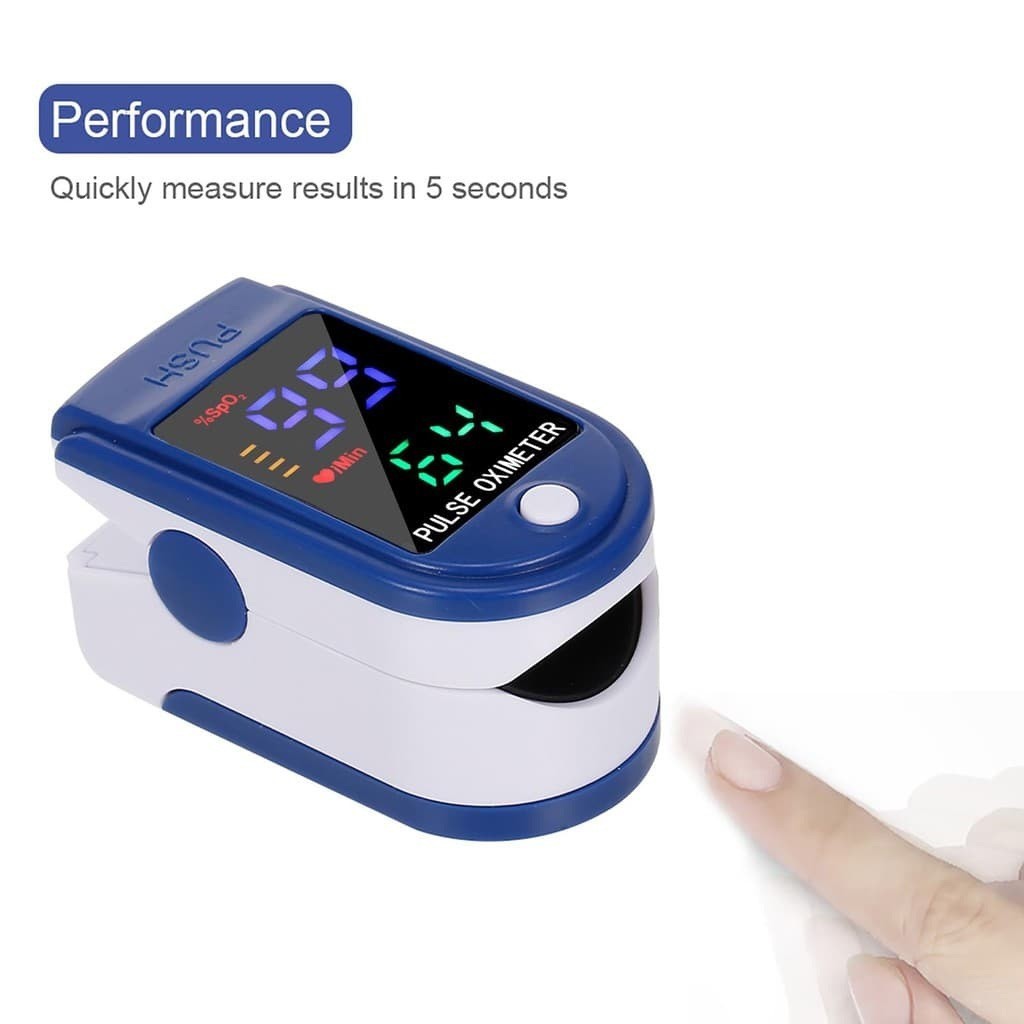 Pulse Oximeter Fingertip Finger Blood Oxygen Saturation health LED ...