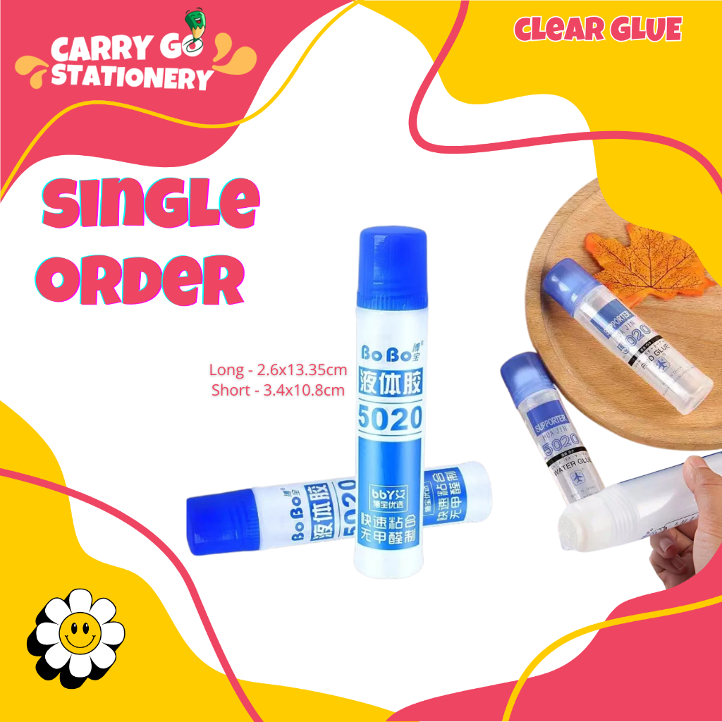 Clear Glue Pen with Sponge Tip - 50ml High Viscosity, Non-Toxic School ...
