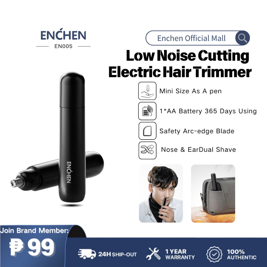 Enchen Mini Electric Nose Hair Trimmer EN005 Nose Hair Clipper Dual ...
