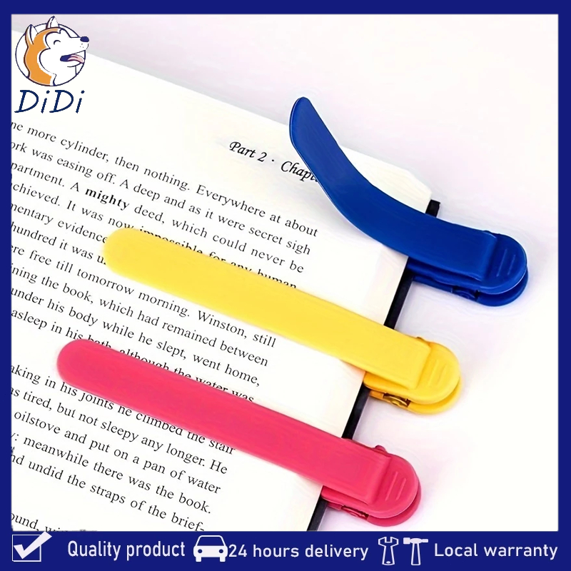 Silicone Page Marker Clip Automatic Page Marker Simple Book Bookmark ...